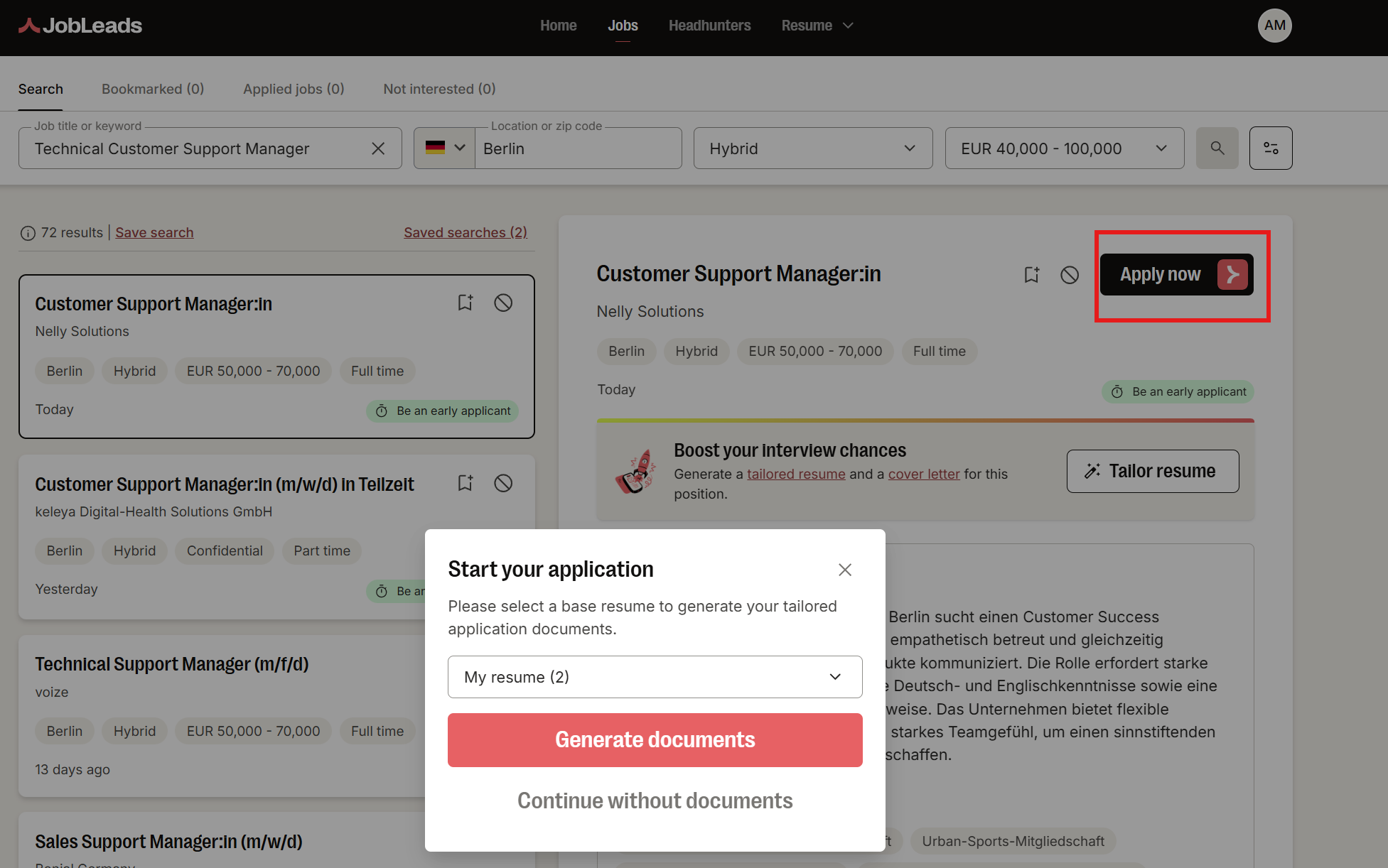 Can I apply directly from JobLeads? – Help Center